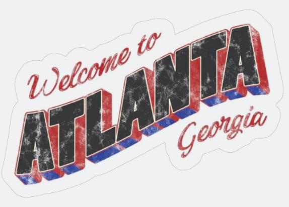 Welcome To Atlanta Georgia Sticker Decal Bumper Sticker – Lakeside Graphics