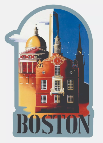 Boston Massachusetts Sticker Decal Bumper Sticker – Lakeside Graphics