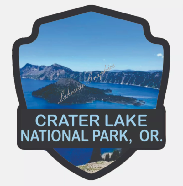 Crater Lake National Park Sticker Oregon National Park Decal – Lakeside ...