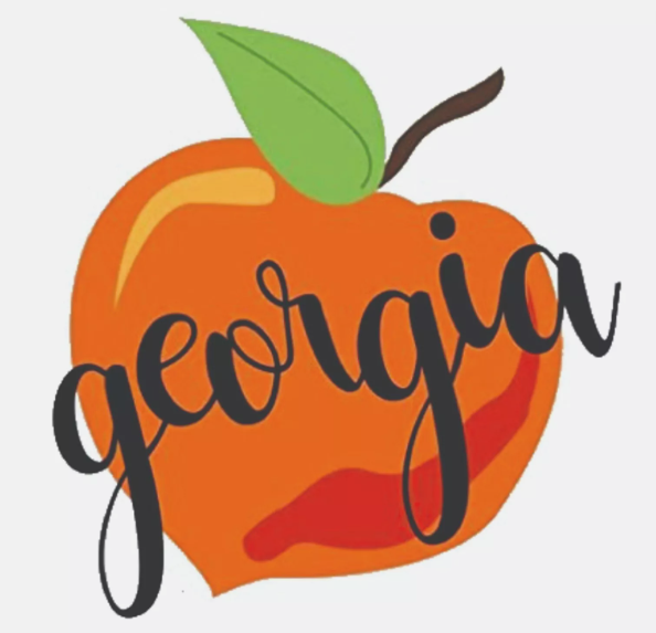 Georgia The Peach State Sticker Decal Bumper Sticker – Lakeside Graphics