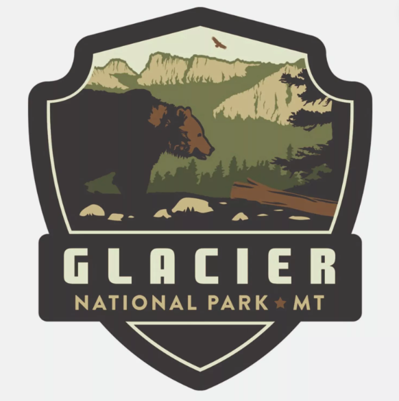 Glacier National Park Sticker Montana National Park Decal – Lakeside ...