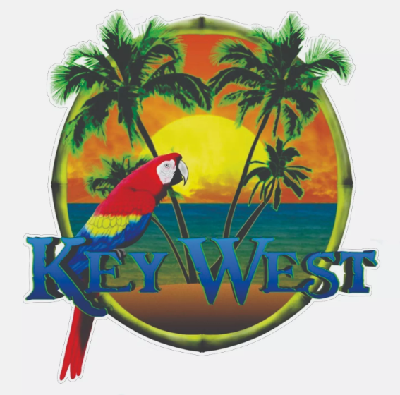 Key West Florida Sticker Decal Bumper Sticker – Lakeside Graphics