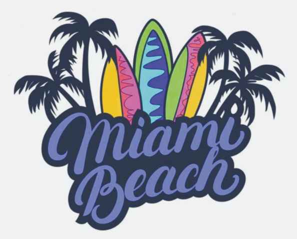 Miami Beach Florida Sticker Decal – Lakeside Graphics