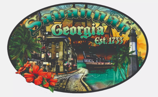 Savanah Georgia Sticker Decal Bumper Sticker – Lakeside Graphics