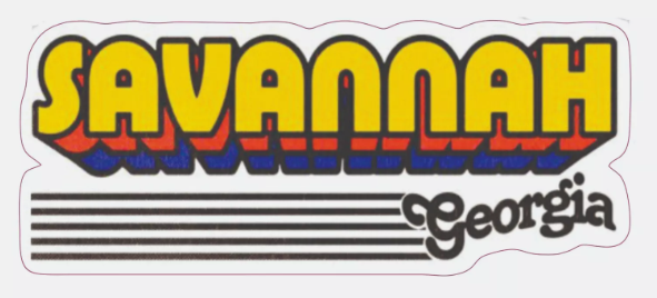 Savannah Georgia Sticker Decal Bumper Sticker – Lakeside Graphics
