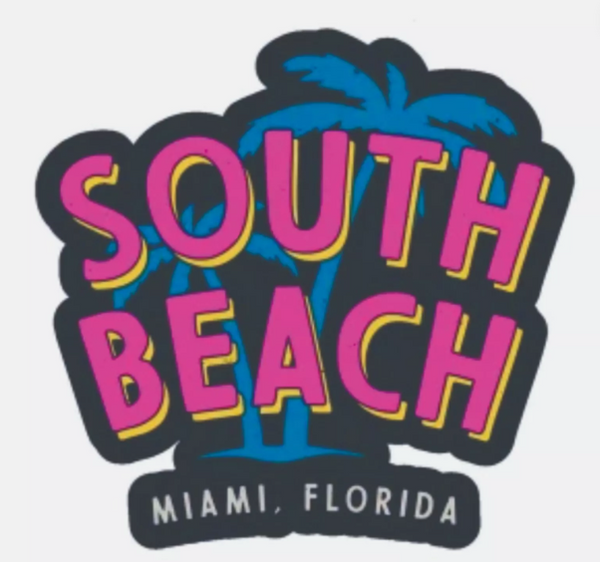 South Beach Miami Florida Sticker Decal – Lakeside Graphics