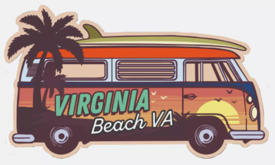 Virginia Beach Virginia Sticker Decal Bumper Sticker – Lakeside Graphics